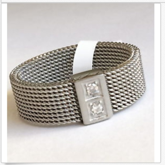 Unbranded | Jewelry | Silver Stainless Steel Mesh Band Ring Size 1 ...